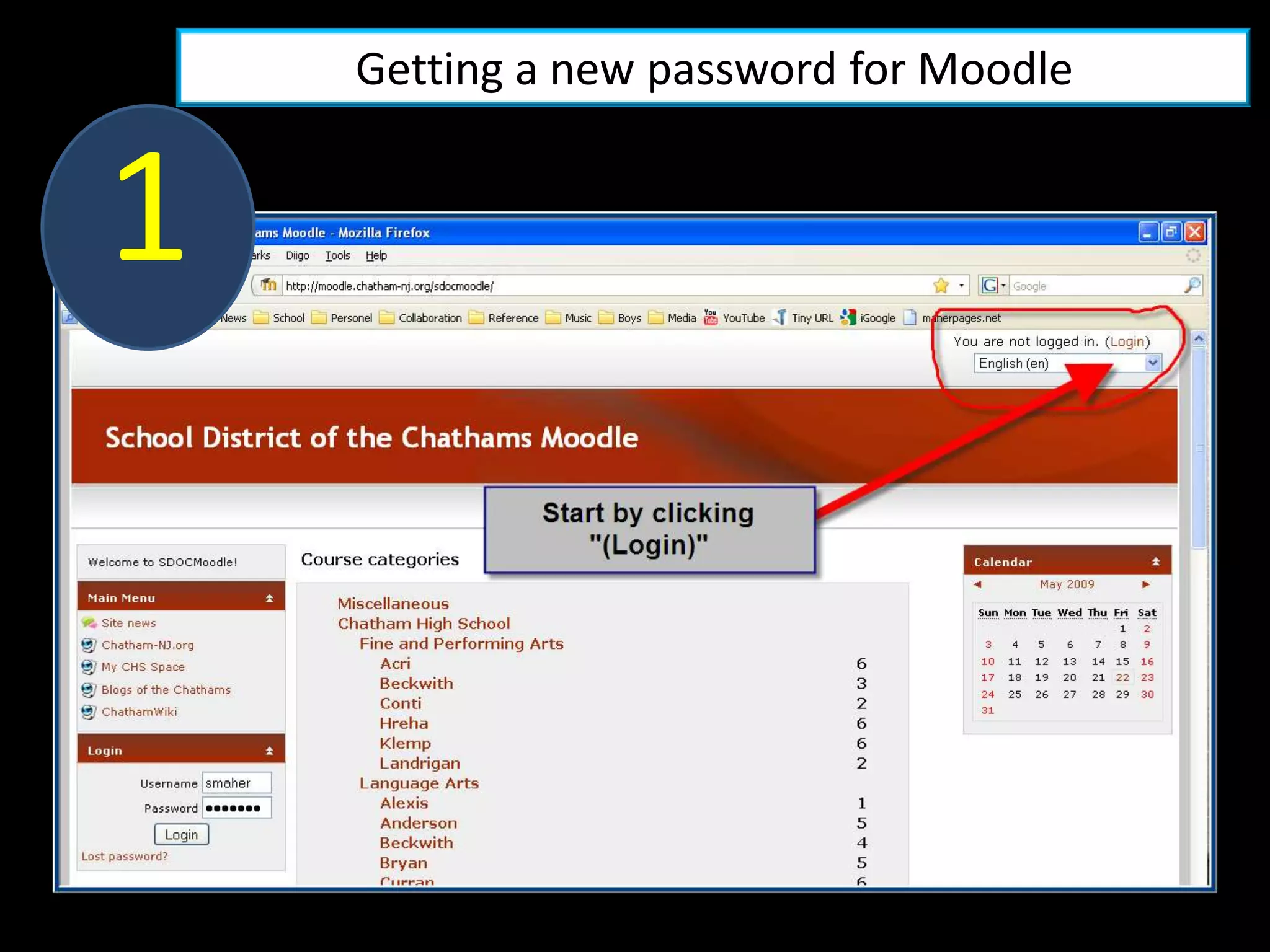 Getting a new Password to Moodle | PPT