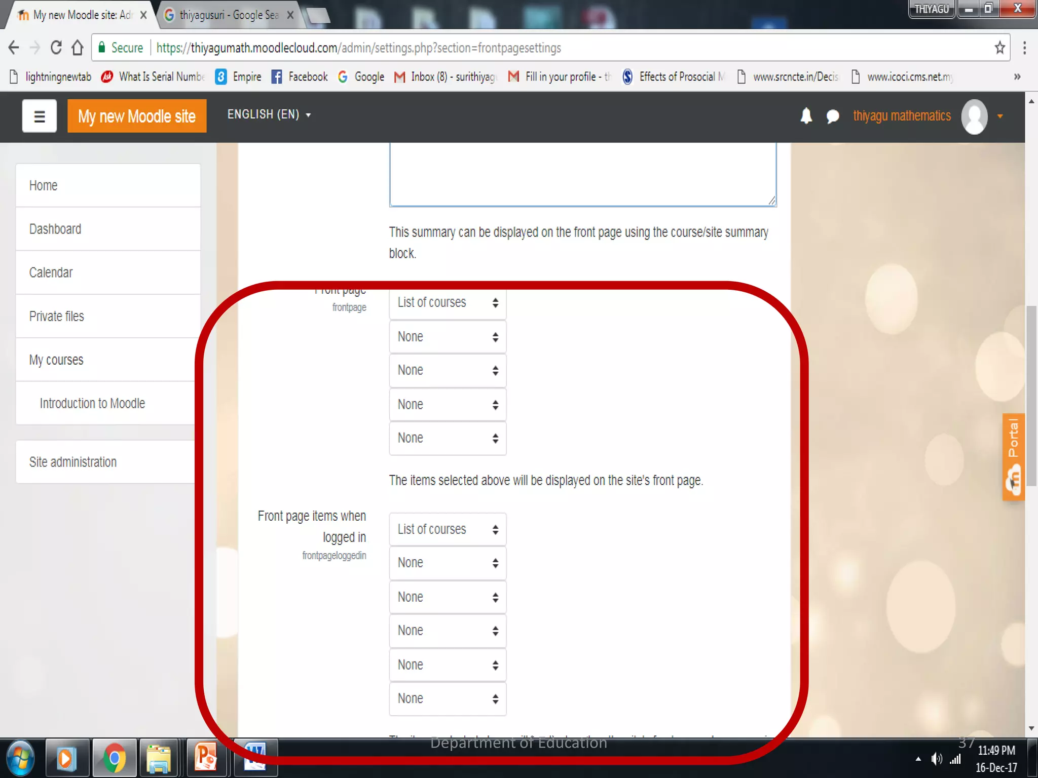 Moodle Tutorial - Thiyagu | PPT