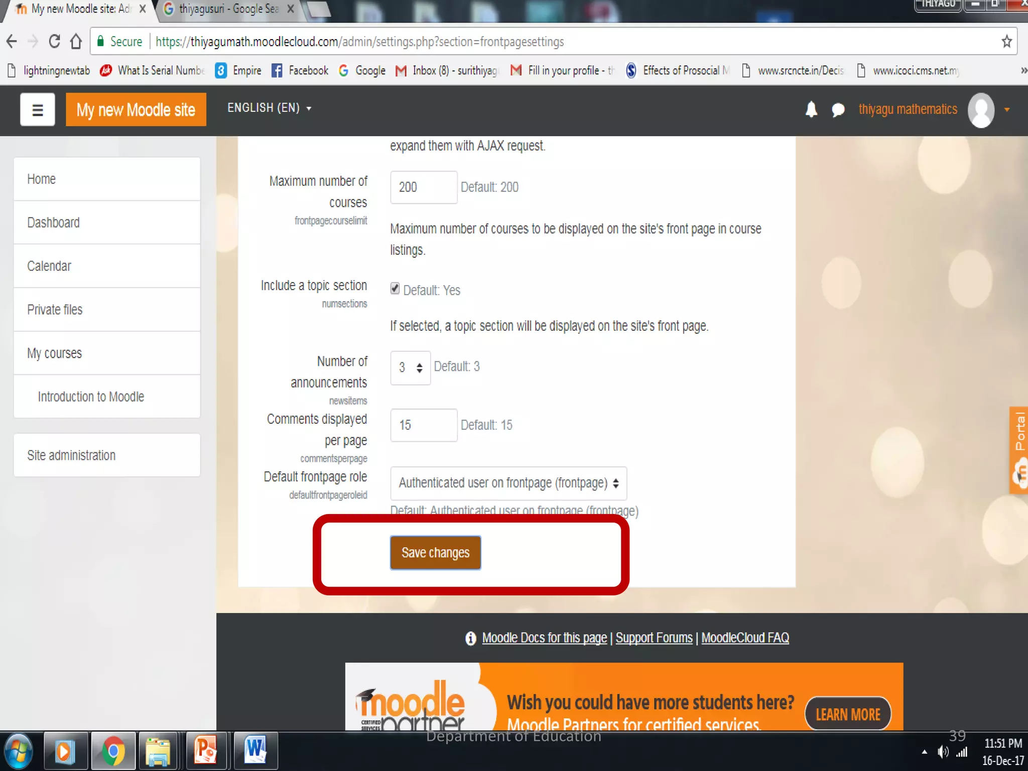 Moodle Tutorial - Thiyagu | PPT