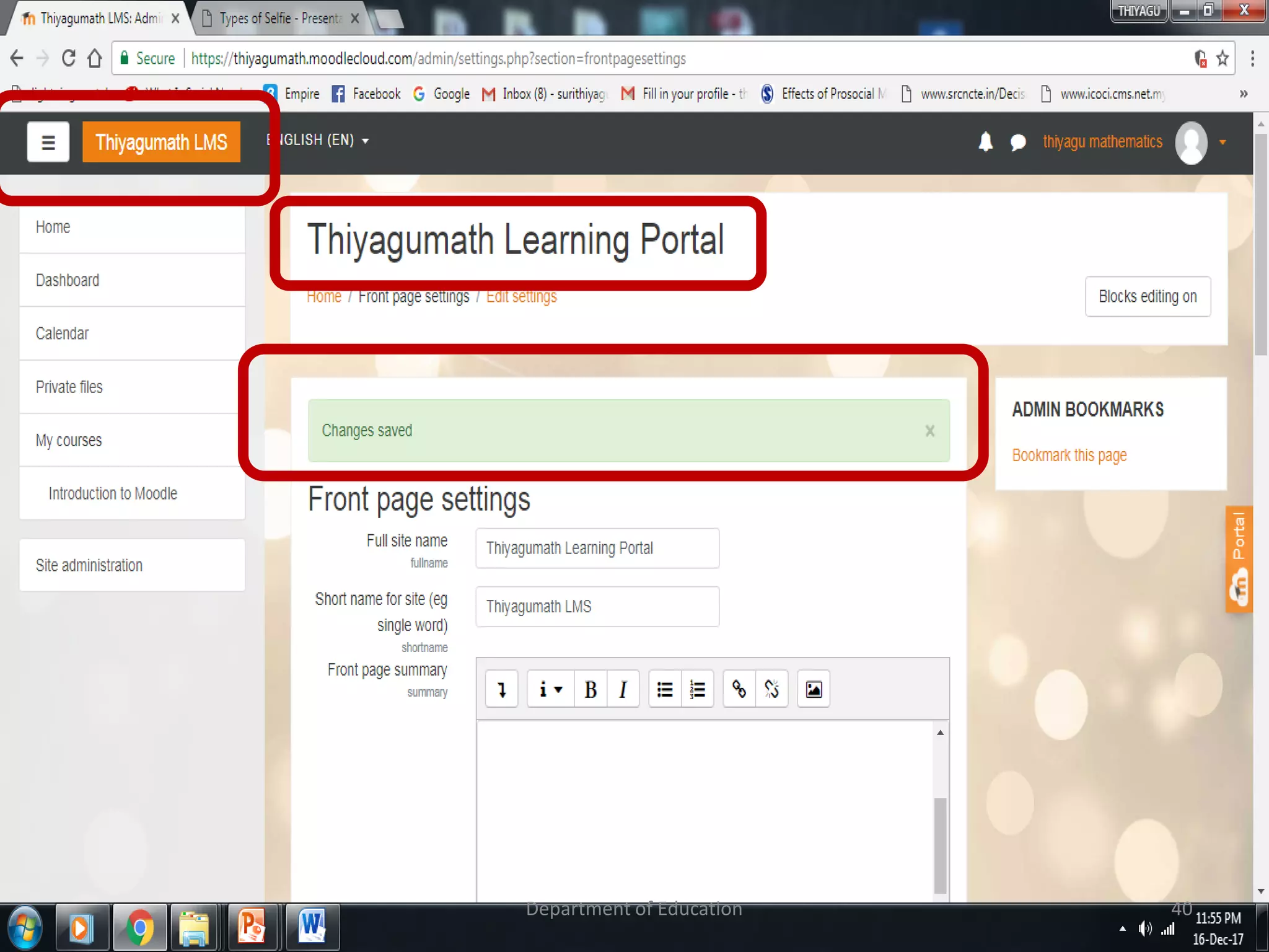 Moodle Tutorial - Thiyagu | PPT