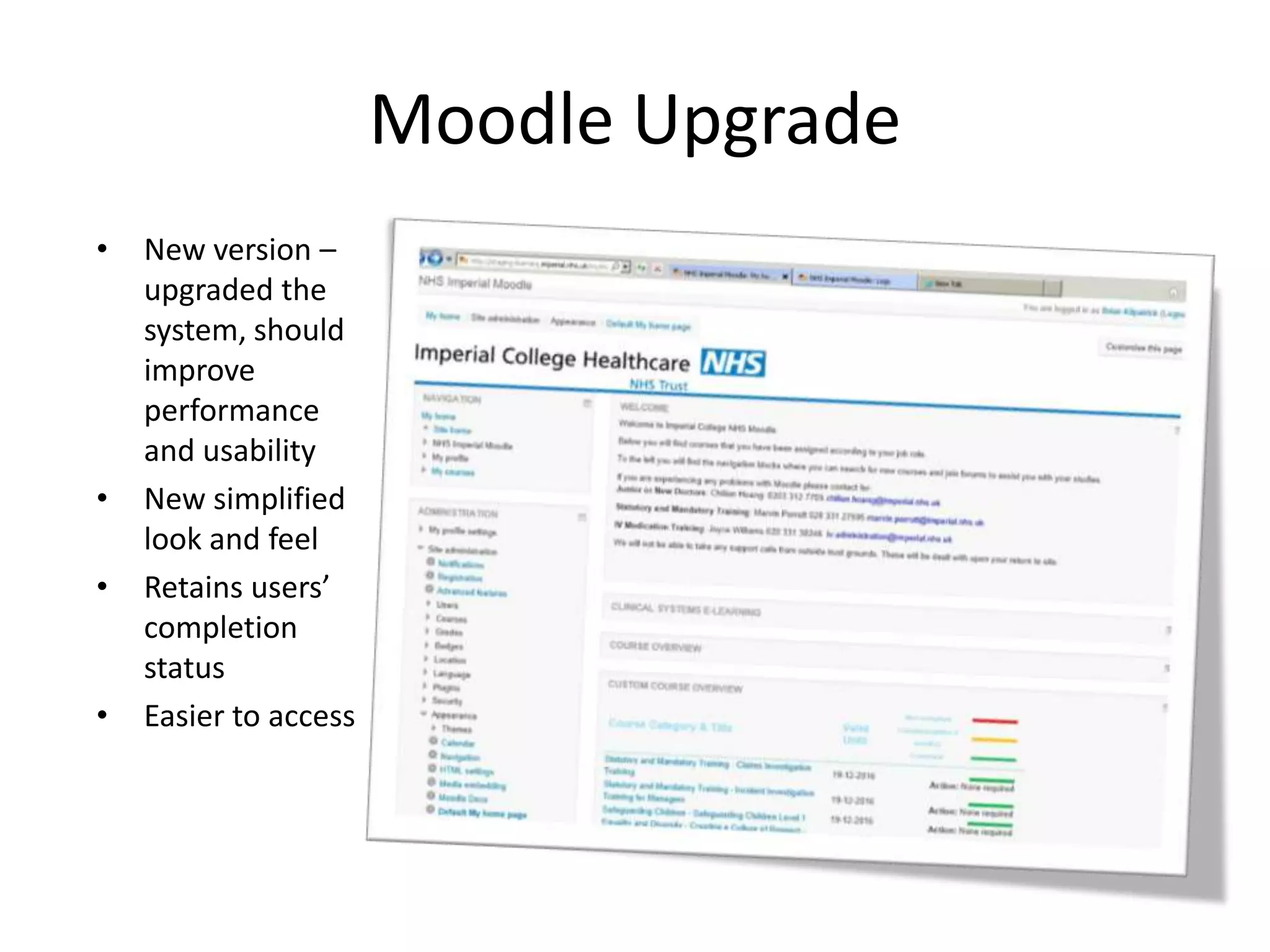 Moodle upgrade | PPTX