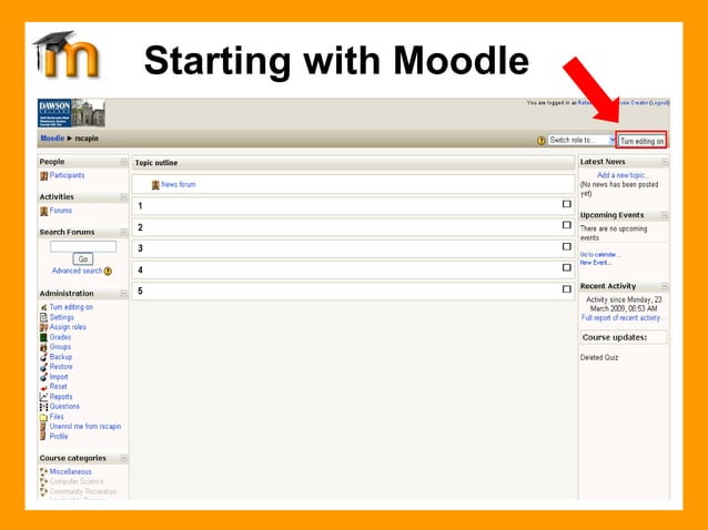 Moodle: An Open Source Course Management System | PPT