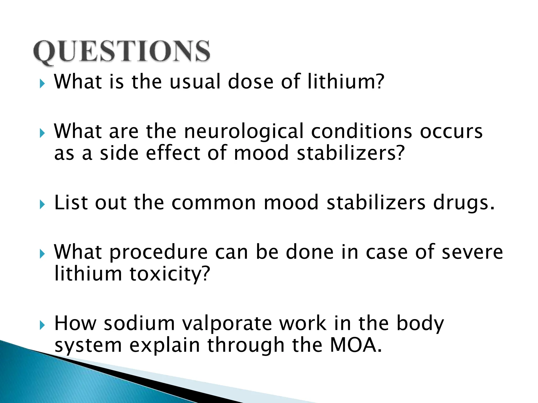 Mood stabilizer Antimanic drug powerpoint | PPTX