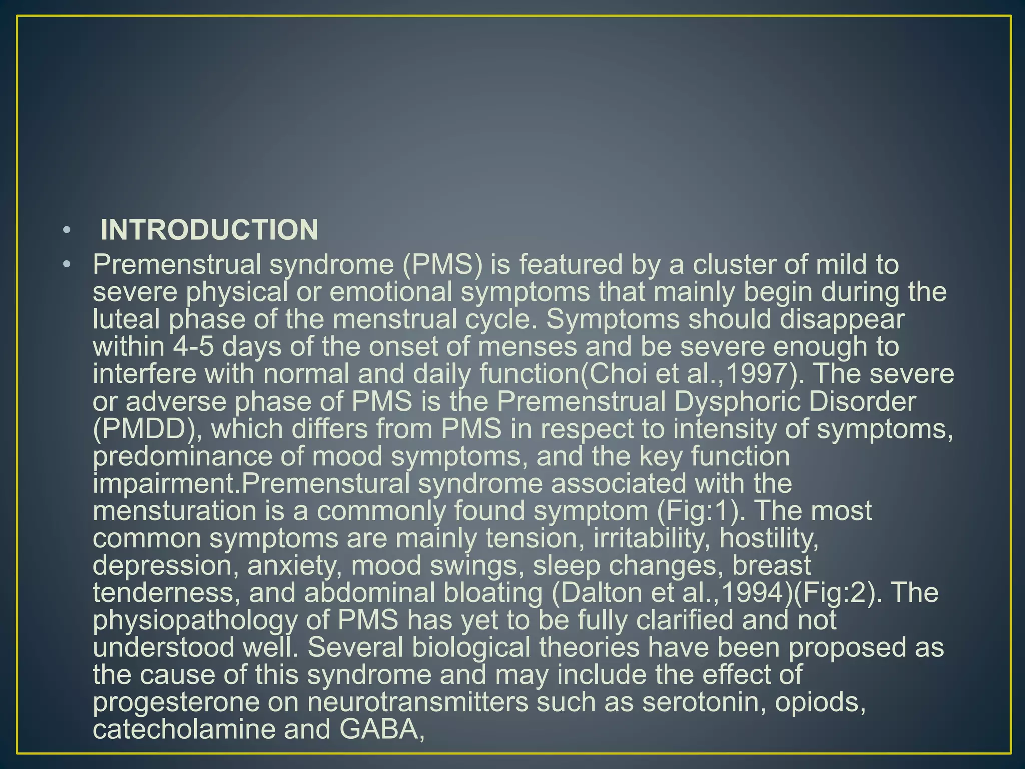 Mood swings premenstrual syndrome | PPTX
