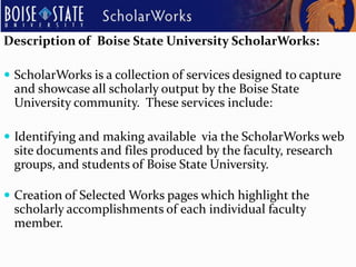 Research Distribution Matters: The Boise State University Strategy | PPT