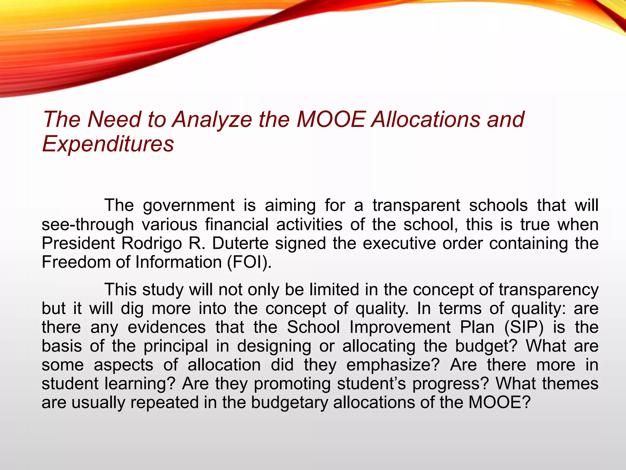 Mooe action research presentation | PPTX