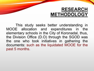 Mooe action research presentation | PPTX
