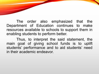 Mooe action research presentation | PPTX