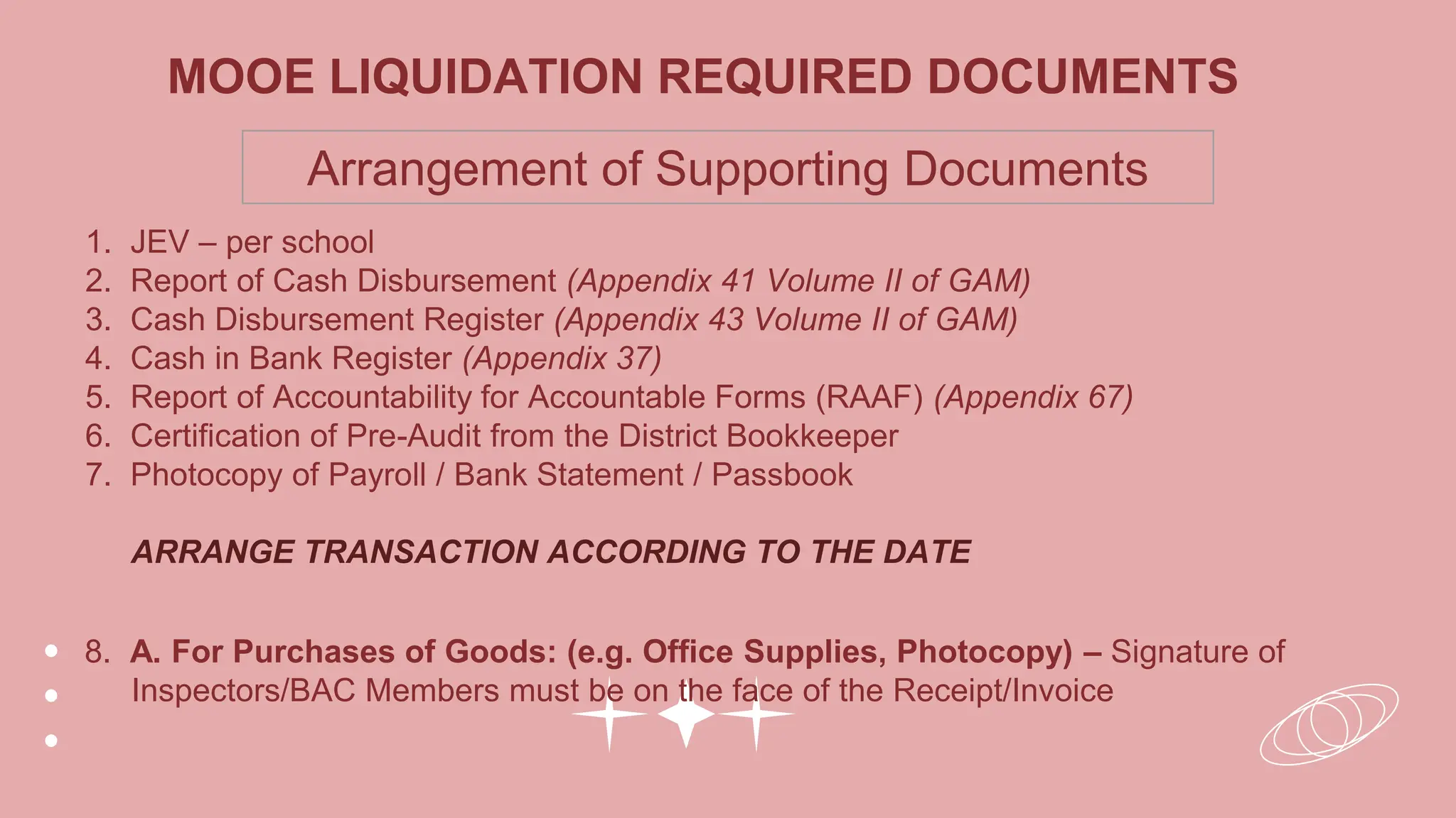 MOOE Liquidation Procedure Power Point Presentation | PPTX