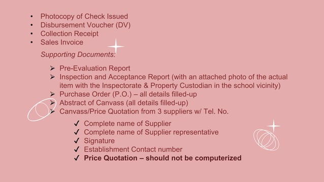 MOOE Liquidation Procedure Power Point Presentation | PPTX