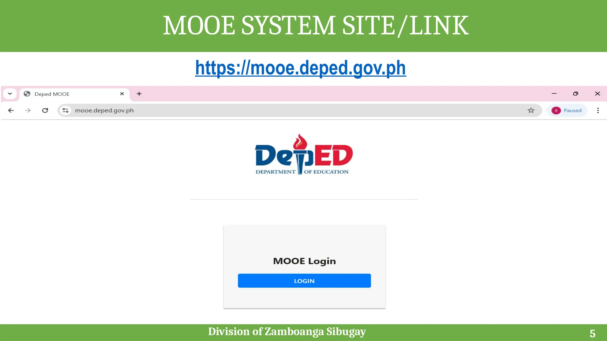 MOOE Web Based System Guide 2.0.ppt and public | PPTX