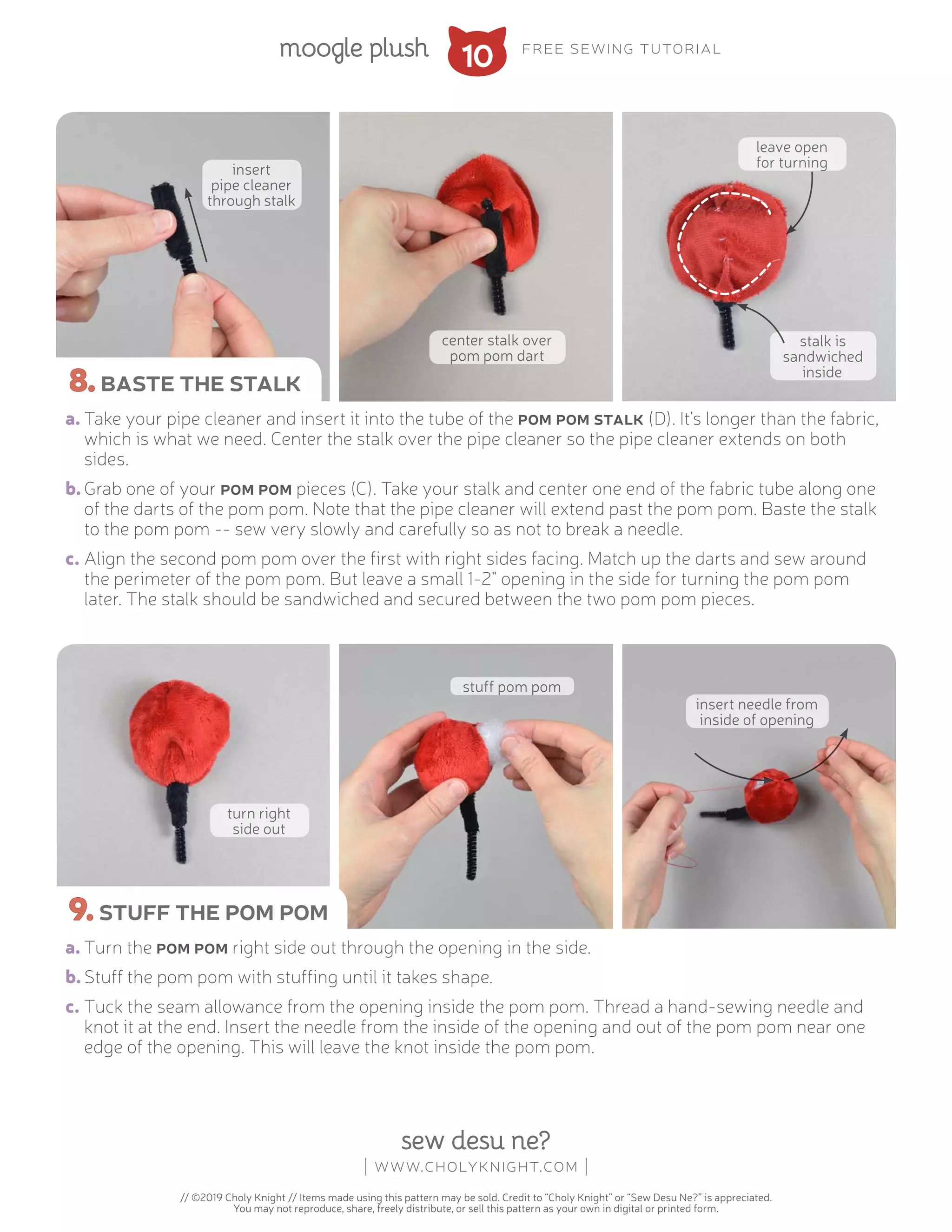 Moogle plush-sewing-pattern | PDF