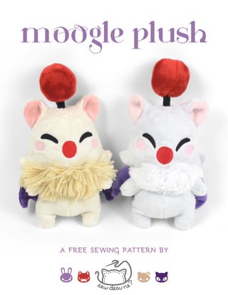 Moogle plush-sewing-pattern | PDF