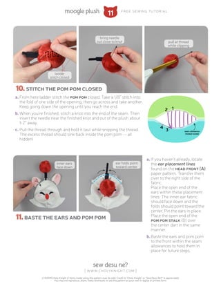 Moogle plush-sewing-pattern | PDF