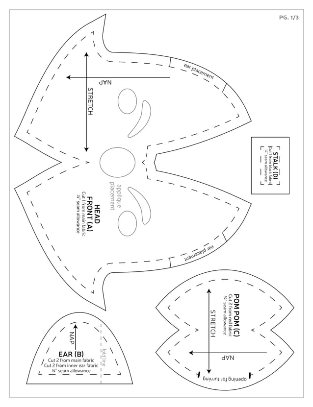 Moogle plush-sewing-pattern | PDF