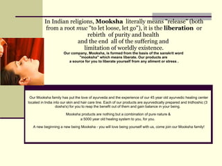 Mooksha Ayurveda Ppt | PPT