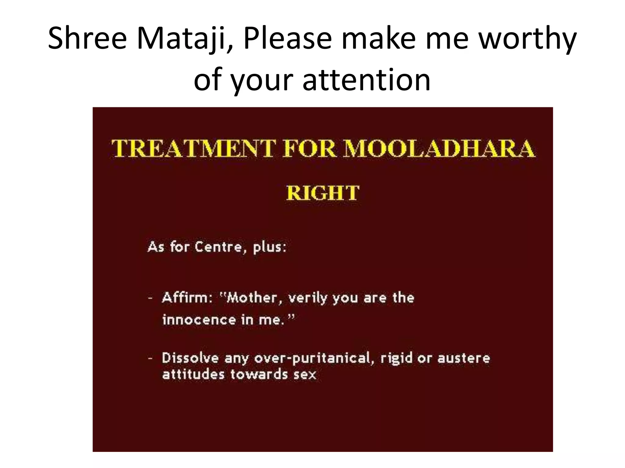 Mooladhara Chakra or Root Chakra - Sahaja Yoga | PPTX | Hinduism ...