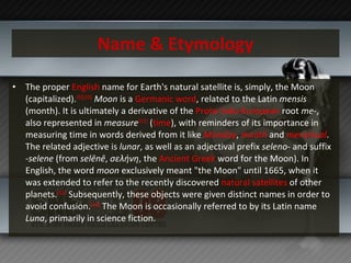 Moon | PPT | Geography | Science