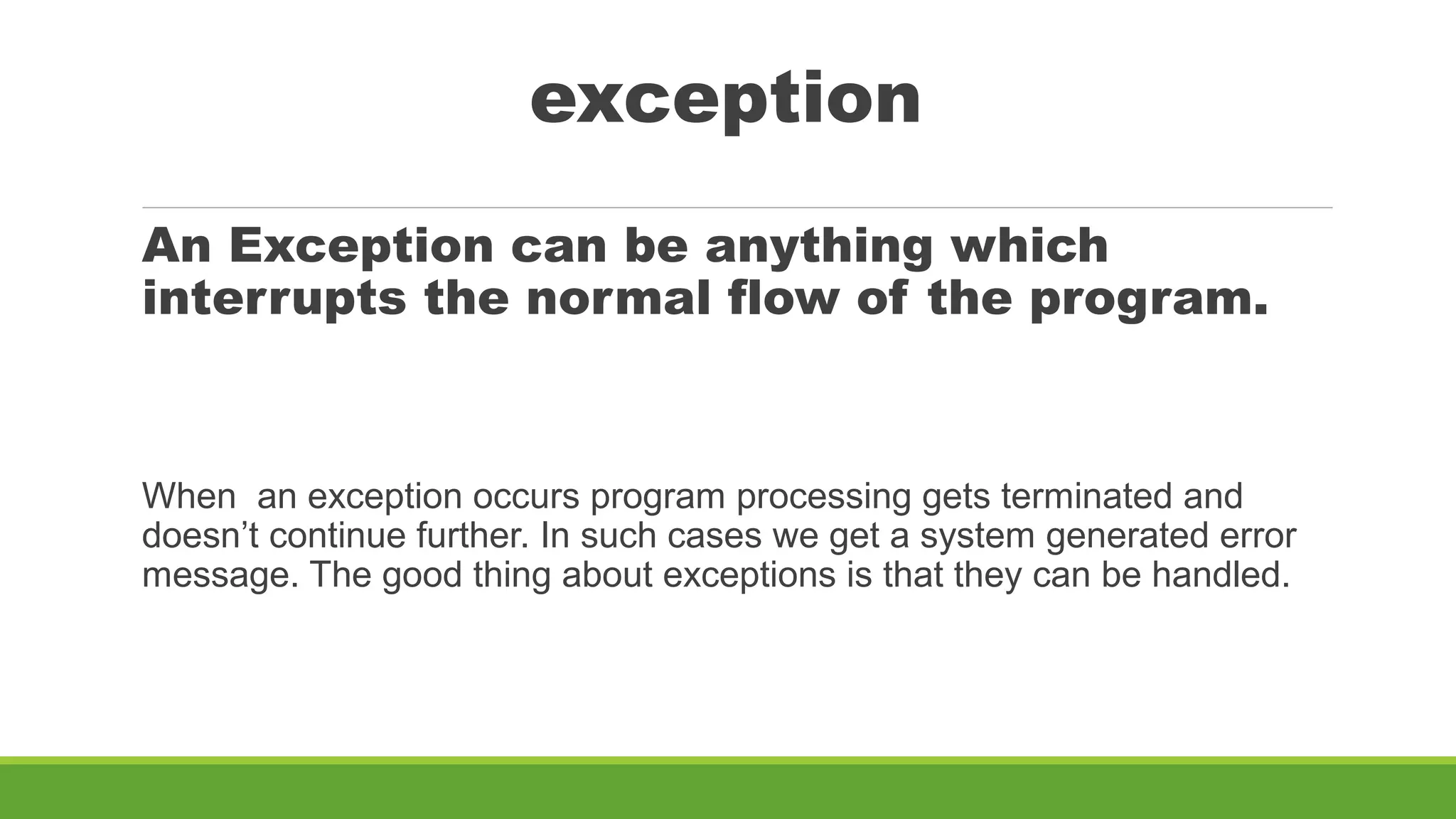 Exceptions | PPT