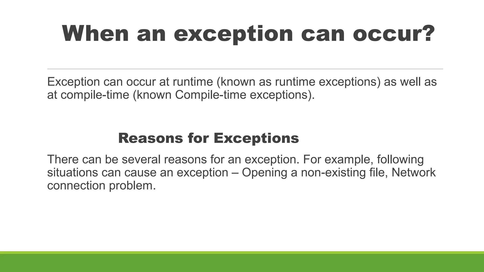 Exceptions | PPT