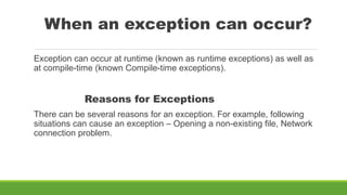 Exceptions | PPT