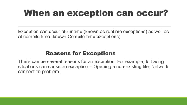 Exceptions | PPT