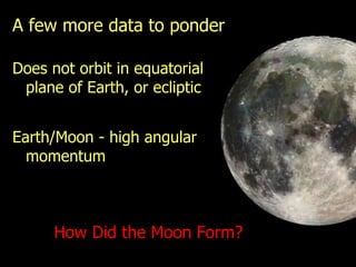 Moon formation processes | PPT