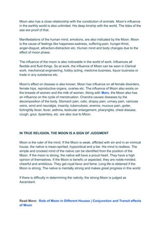 PLANET MOON IN ASTROLOGY | WHAT DOES THE MOON REPRESENT IN ASTROLOGY? | PDF