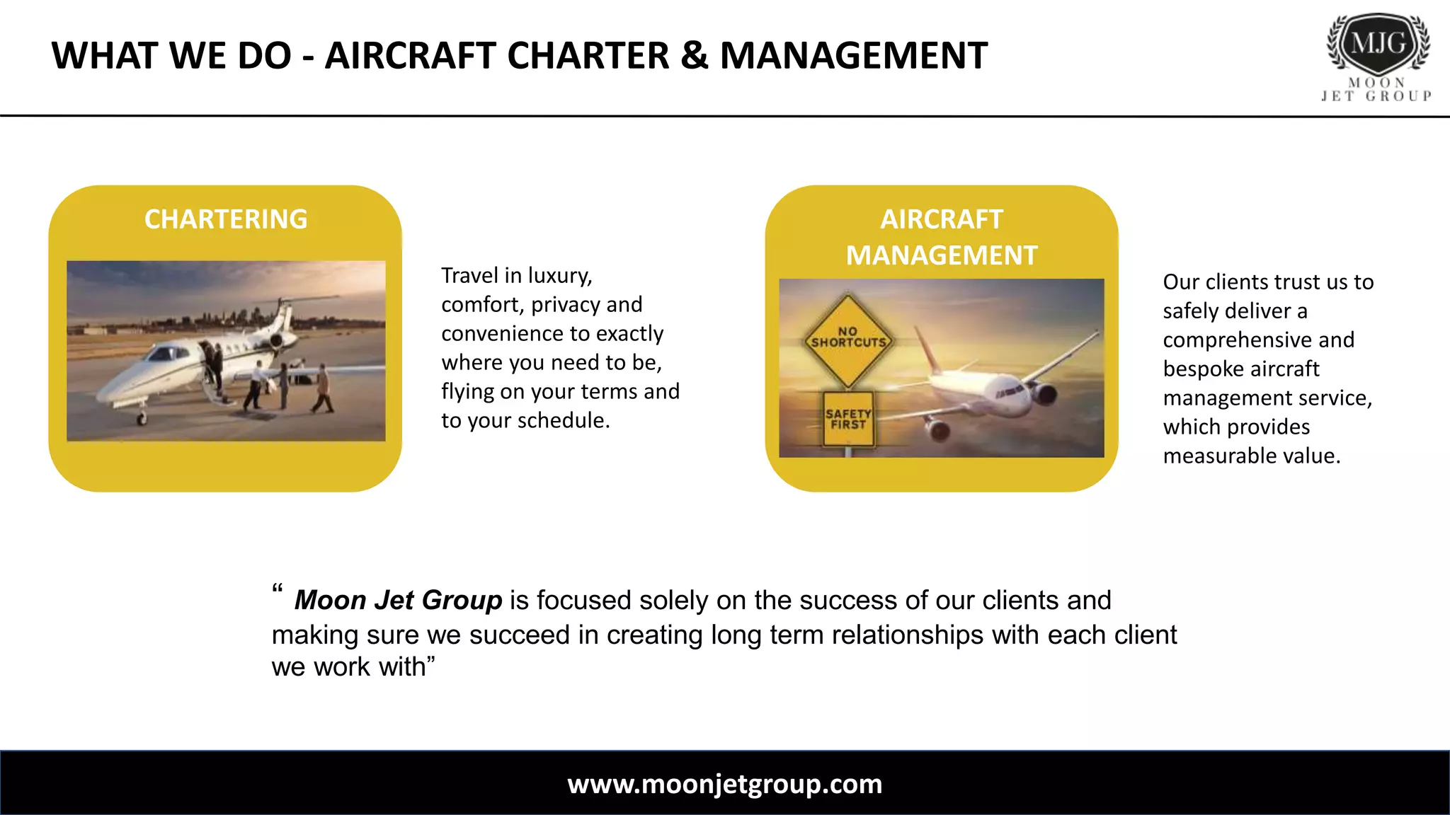 Moon jet group overview slideshare | PPTX