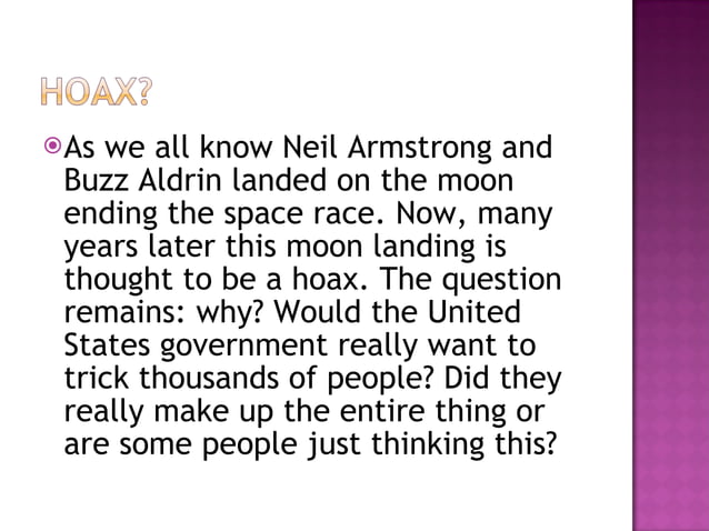 Moon Landing Hoax | PPT