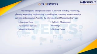 Moonlight Events And Entertainment - Company Profile | PPT