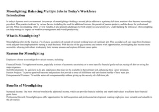Moonlighting Meaning Explained: Ways to Prevent Dual Employment | PDF ...