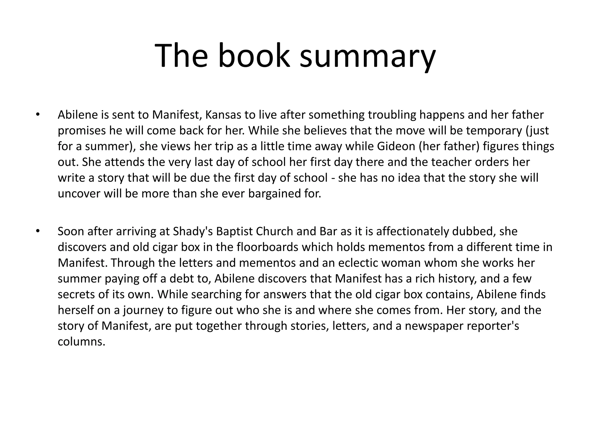 Moon over manifest | PPT