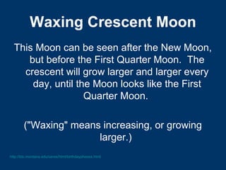Moon phases for kids | PPT