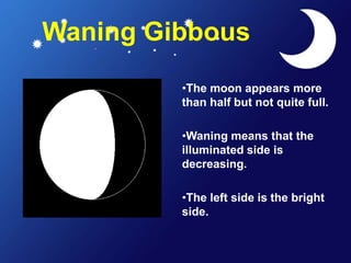 The 8 phases of moon grade 5 lesson in Science | PPT