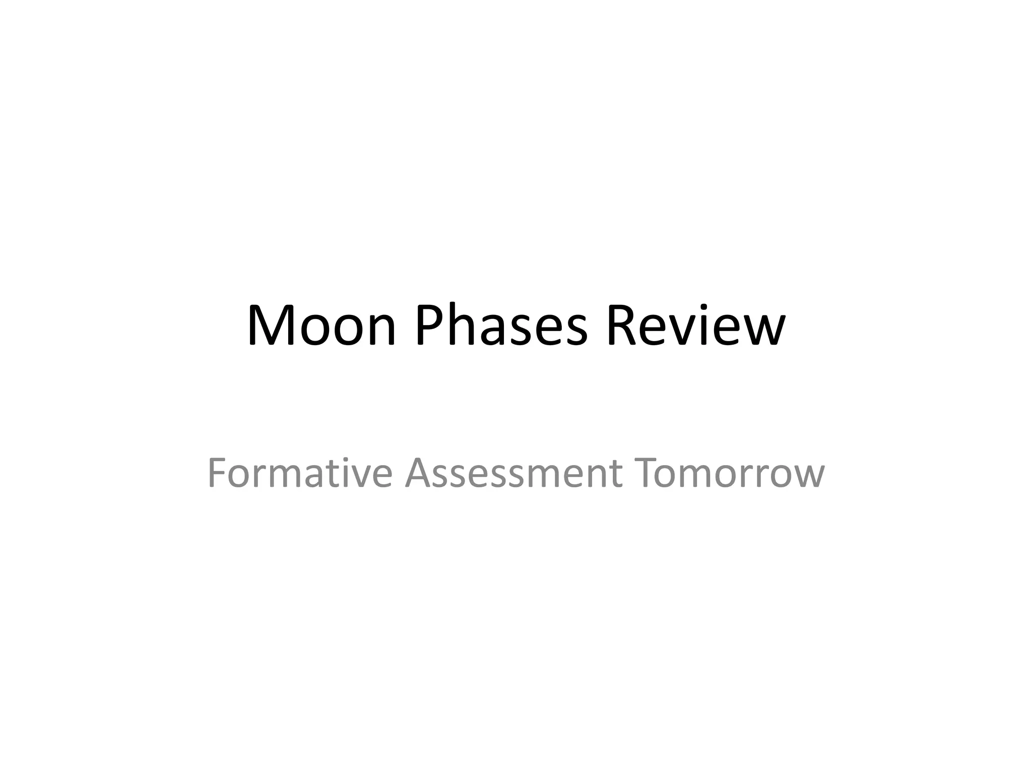 Moon phases review | PPTX