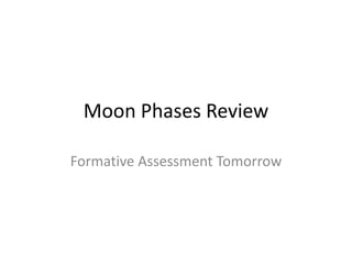 Moon phases review | PPT