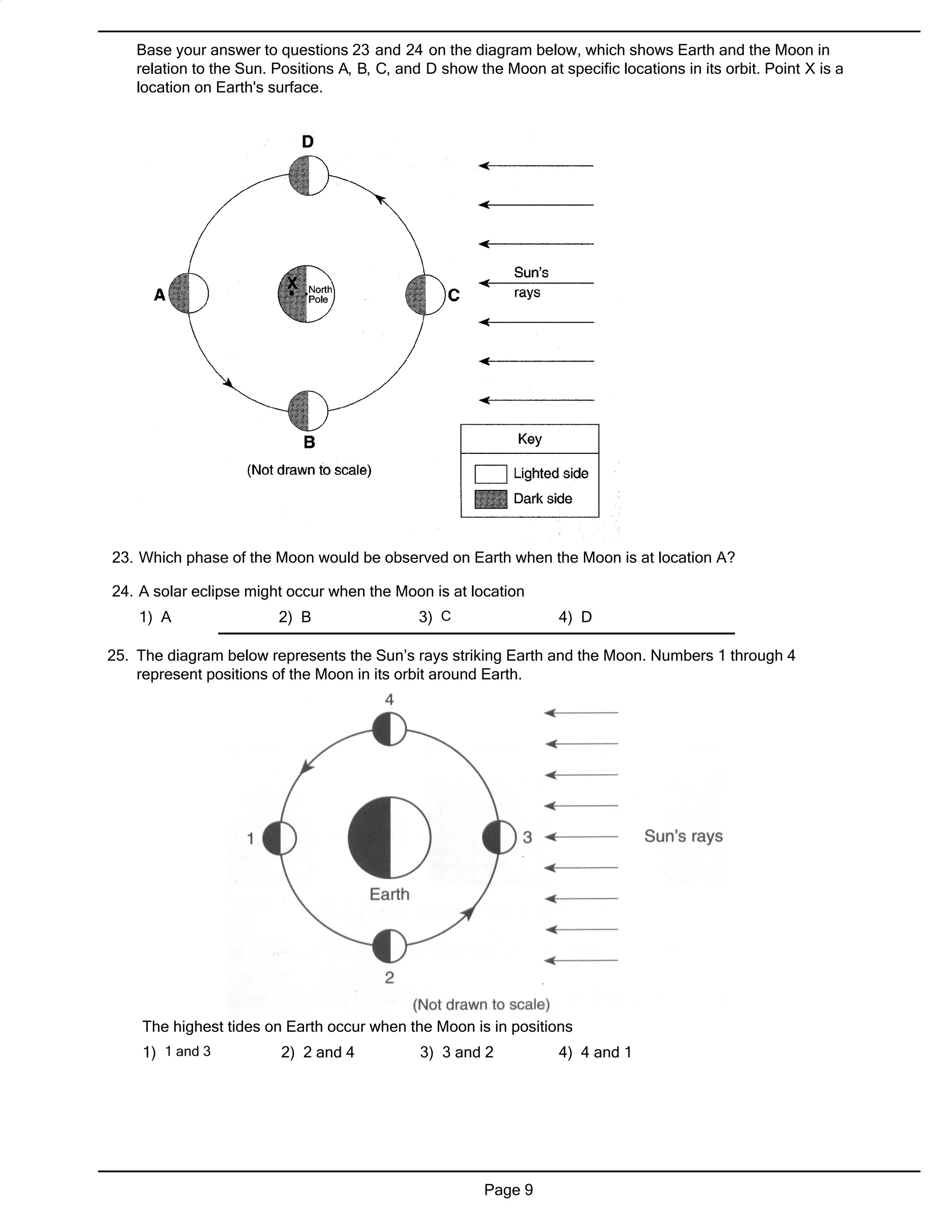 Moon Practice Questions | PDF