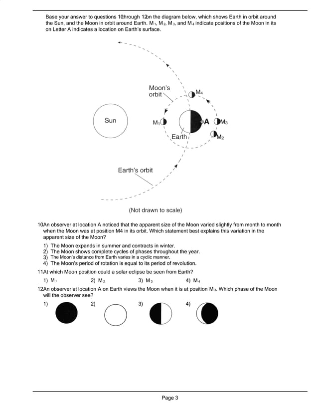 Moon Practice Questions | PDF