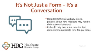 Medicare Outpatient Observation Notice (MOON) Update | PPTX