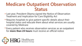 Medicare Outpatient Observation Notice (MOON) Update | PPTX