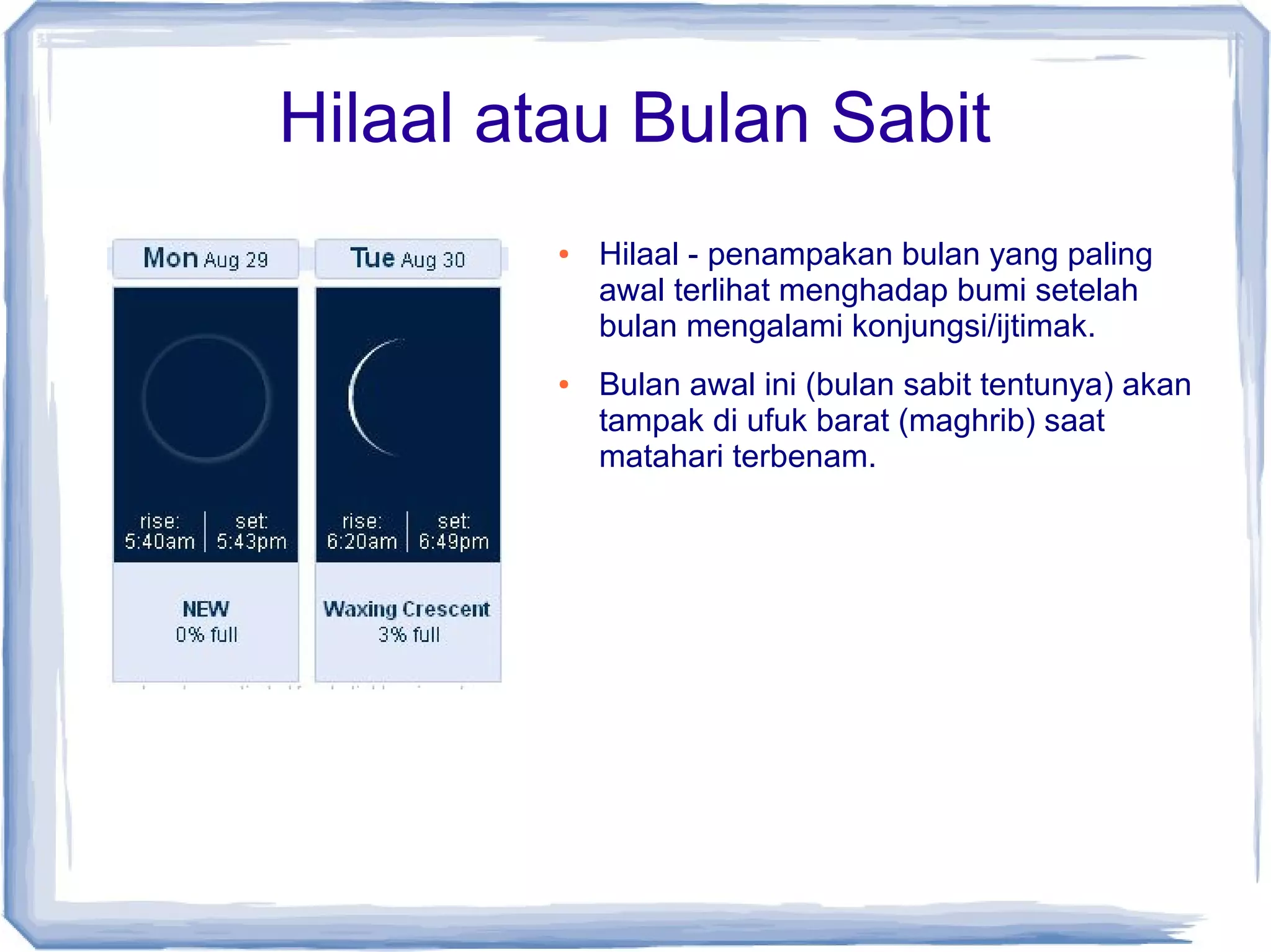 Cara Menentukn Awal Bulan Bagian Pertama | PDF