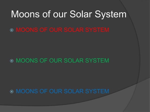 Moons Of Our Solar System Extended | PPTX