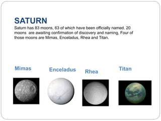 MOONS OF THE SOLAR SYSTEM (an outline of moons in the solar system) | PPTX