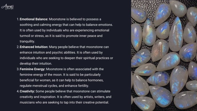 Mystique of Moonstone: Uses and Benefits | PPT