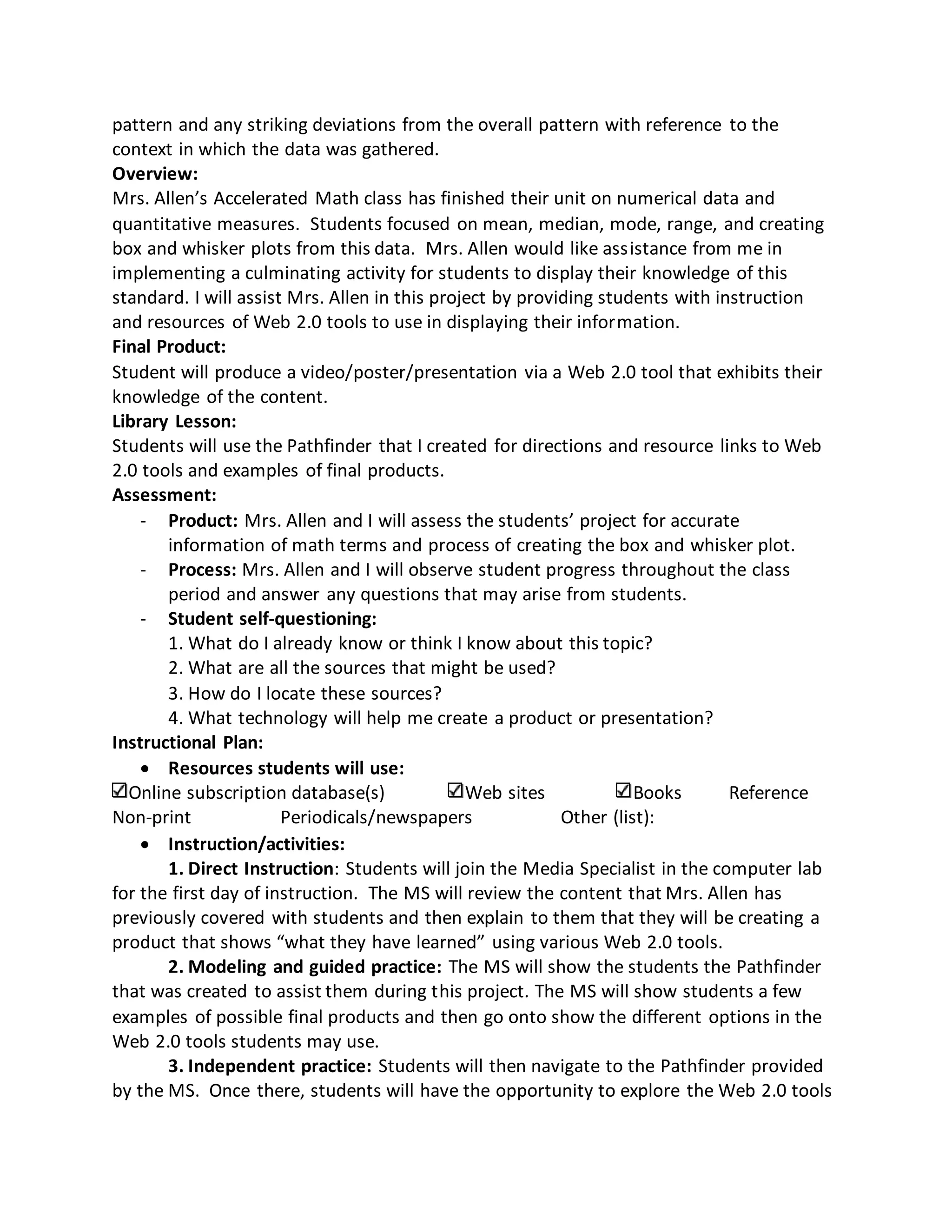 Information Literacy Lesson Plan | DOCX