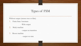 Moore and mealy machine | PPTX