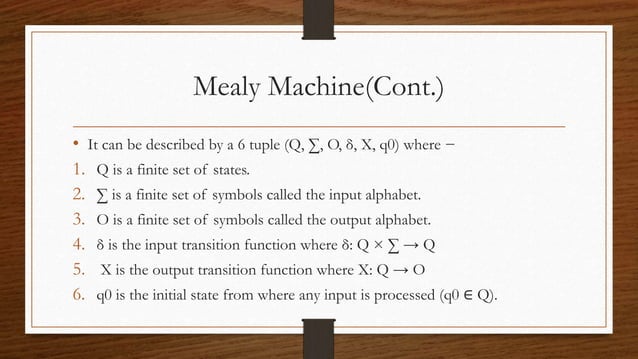 Moore and mealy machine | PPTX