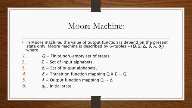 Moore and mealy machine