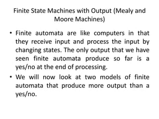 Moore and Mealy Machines Explaine simply | PDF